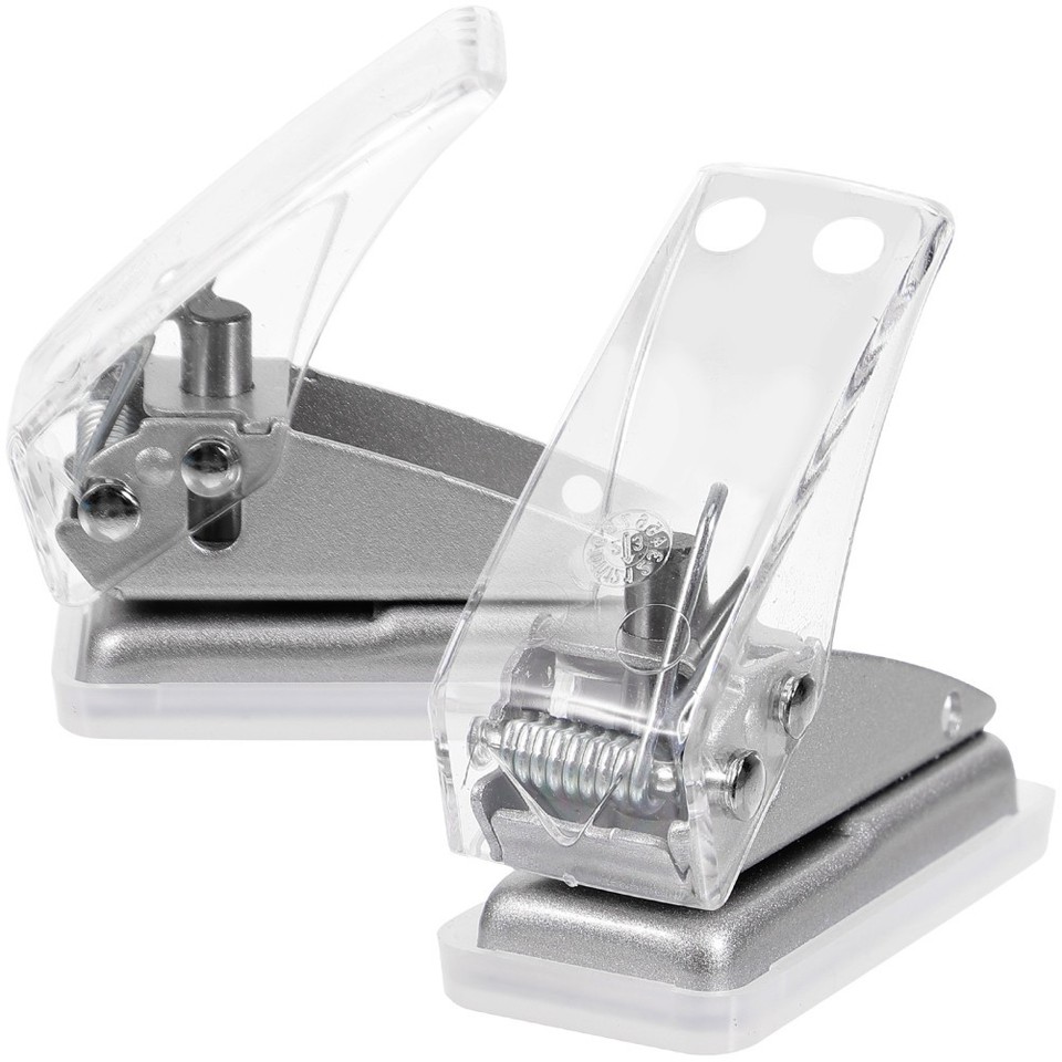 2 Pcs Single Hole Punch Plastic Manual Puncher for Paper Craft and ...