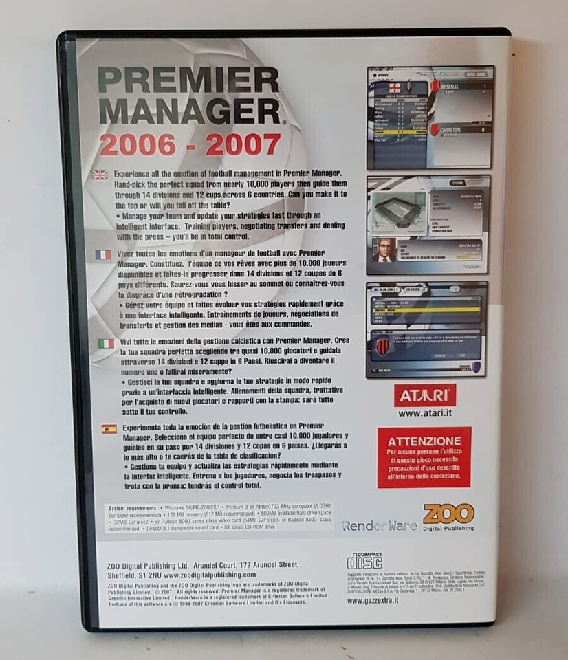 Premier Manager 2006-2007 - PC CD ROM | eBay