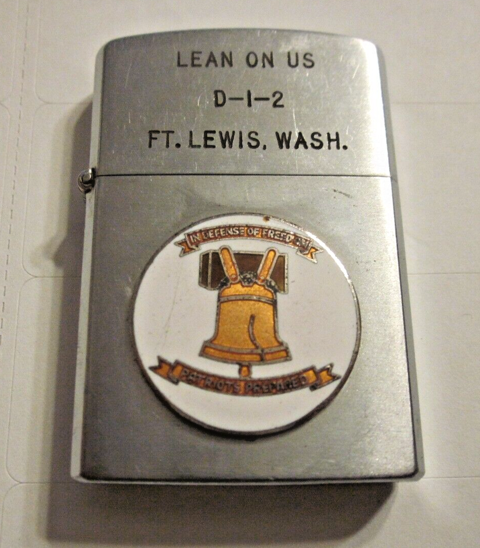 LEAN ON US FORT LEWIS Cigarette Lighter D-1-2 military McChord ...