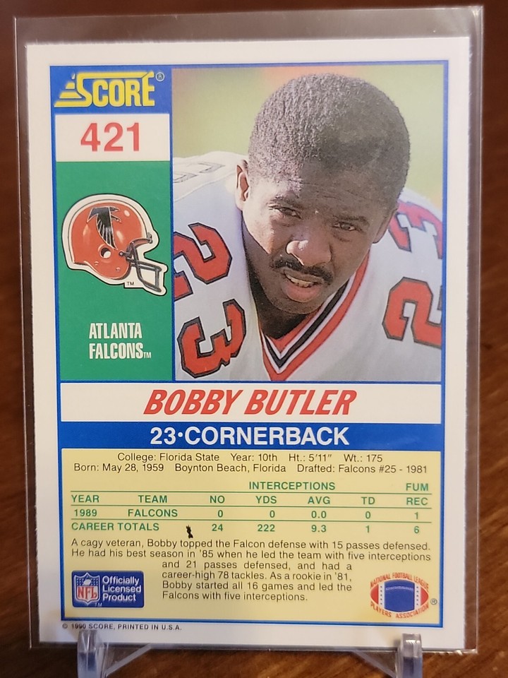 1990 Score Bobby Butler #421 | eBay