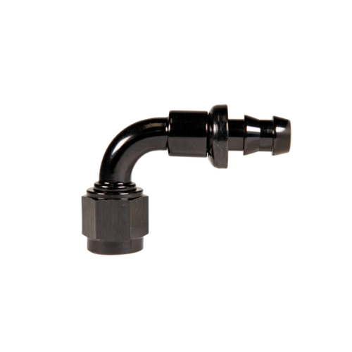 Fleece Performance Universal -8AN 90Deg to Hose Barb Black | eBay