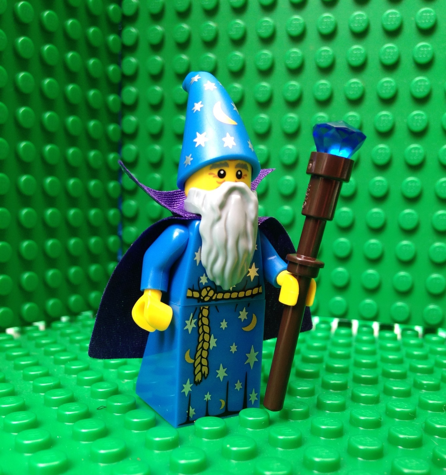 Lego Blue Wizard Minifigures Staff Gandalf Cape Castle Kingdoms 71007 ...