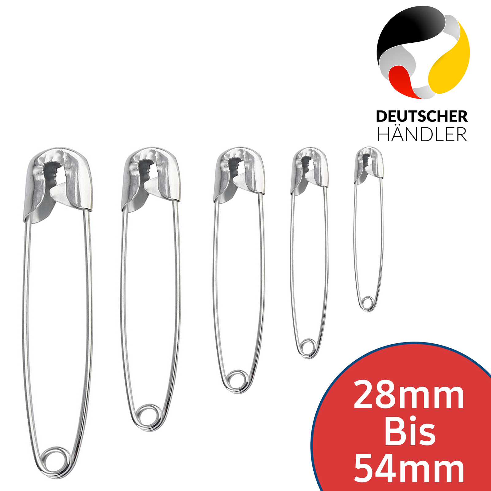 100 Stück Set Sicherheits Nadel Sicherheitsnadeln Groß Klein Basteln ...