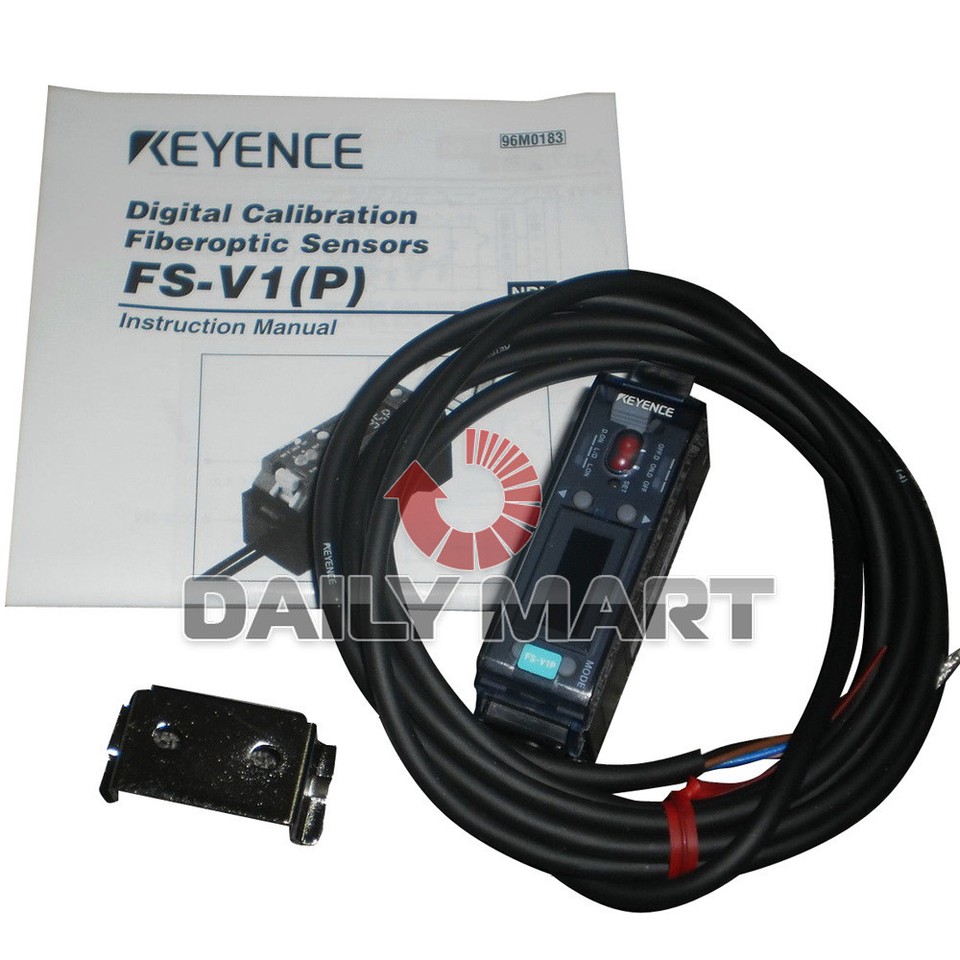 KEYENCE NEW FS-V1P FIBER OPTIC SENSOR AMPLIFIER PHOTOELECTRIC CABLE ...