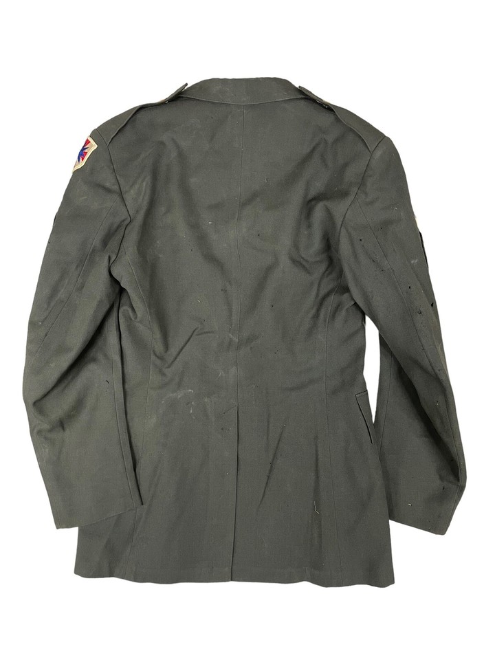 Vintage U.S. Army Dress Green Jacket Uniform Coat With Patches 37L | eBay