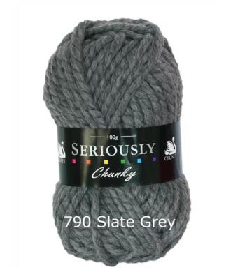Cygnet Seriously Chunky 790 Slate Grey 100g Wool Yarn | eBay Australia