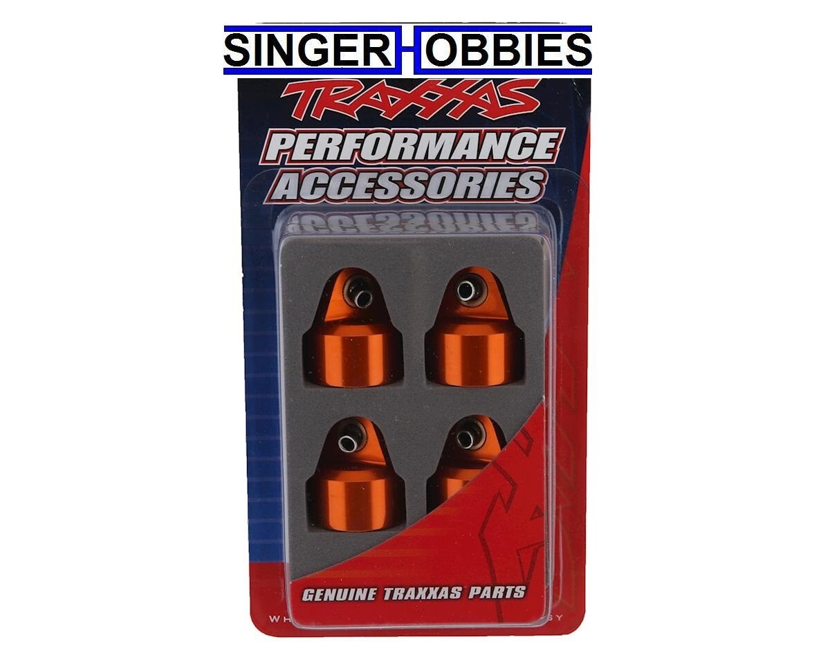 Traxxas 8964T Shock Caps Aluminum ORANGE-Anodized GT-Maxx Shocks (4 ...