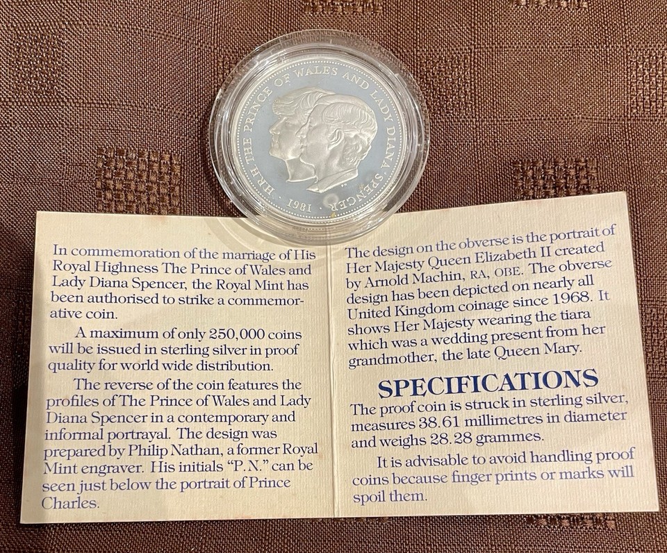 Royal Mint Silver Proof 1981 Crown Prince Charles & Diana Wedding | eBay UK