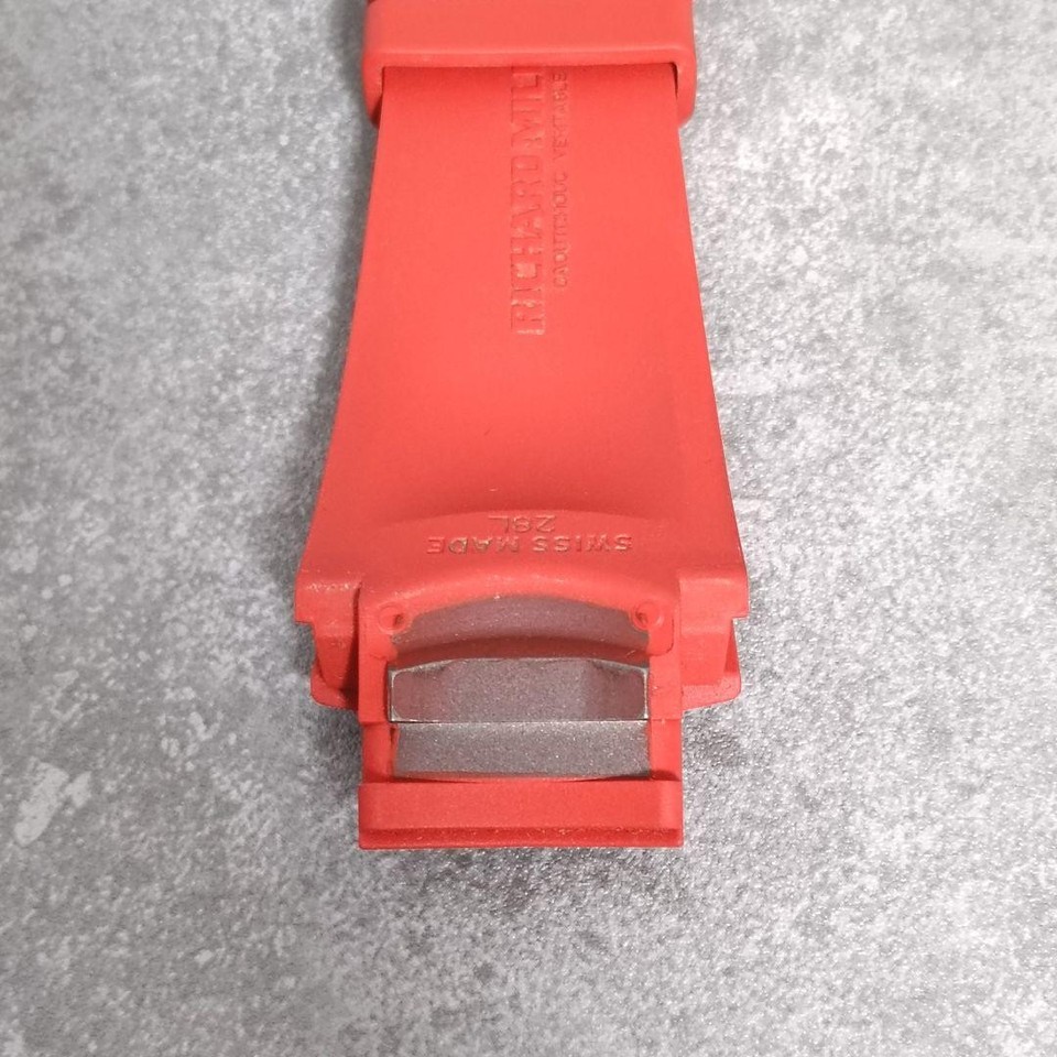 RICHARD MILLE RM028 Red Rubber Strap – Replacement Band for RM 028 ...