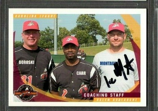 2006 Grandstand Eric Montague Salem Avalanche Trainer signed autograph ...