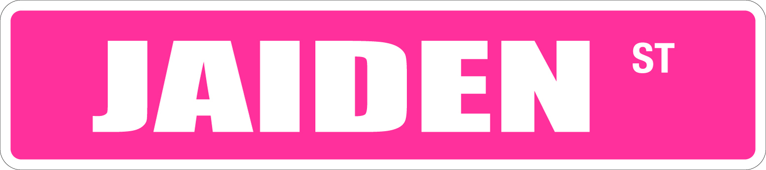 *Aluminum* Jaiden 4" x 18" Metal Novelty Street Sign SS 1849 | eBay