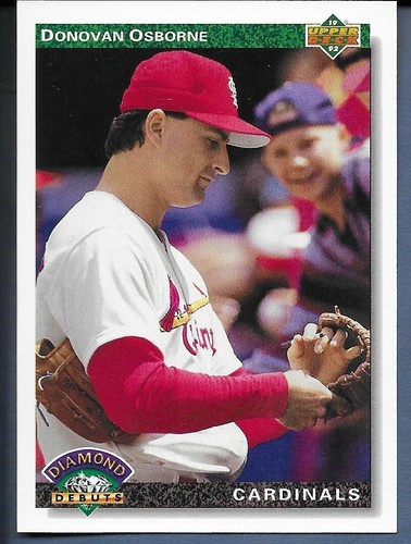 Donovan Osborne 1992 Upper Deck #777 Diamond Debuts RC St. Louis ...