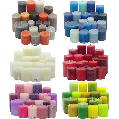 6 kg Rustic Stumpenkerzen Set Kerzen Paket Mix Rustik gemischt nach ...