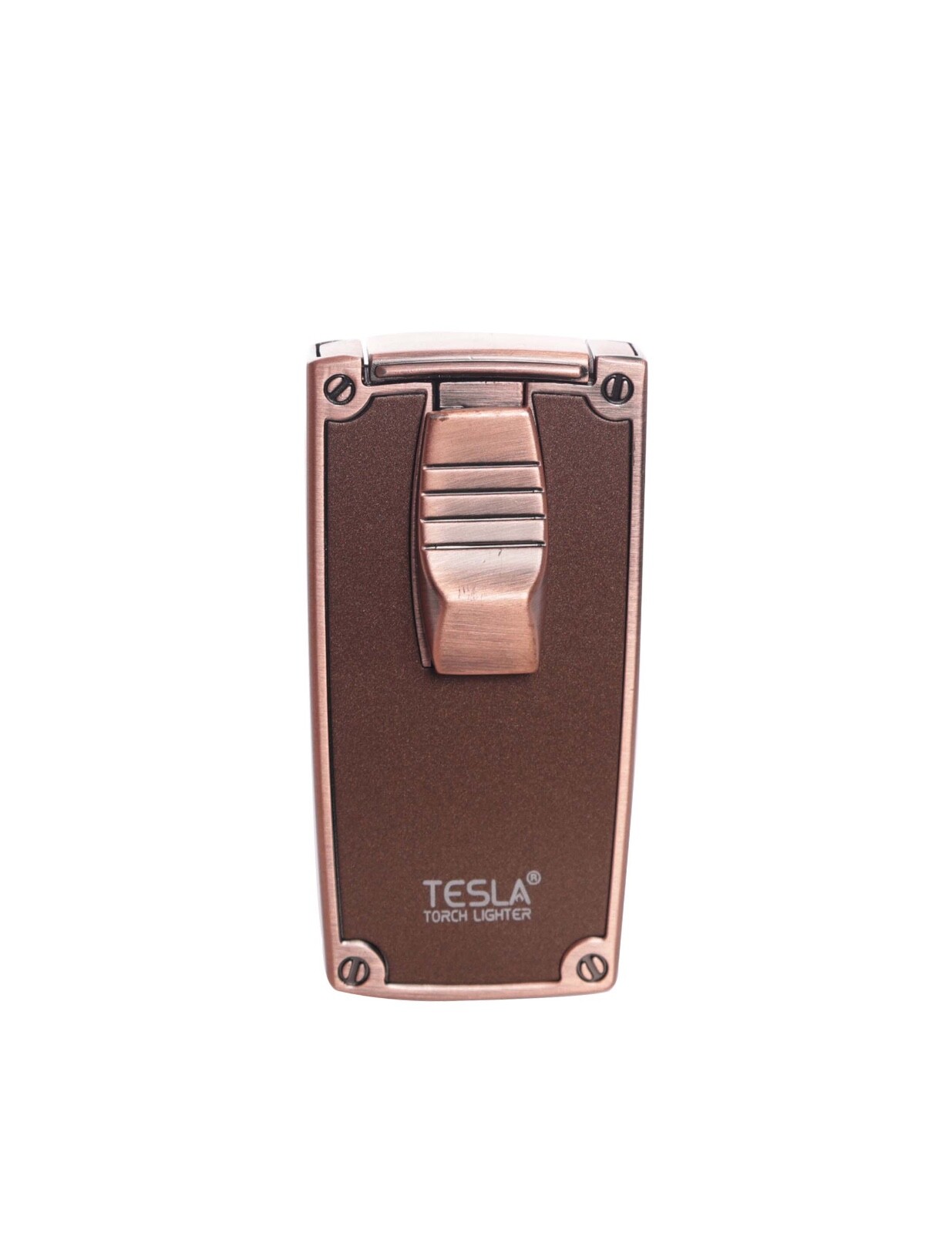 TESLA® Coil Lighters Mini Double Flame Torch Lighter with Cigar Punch ...