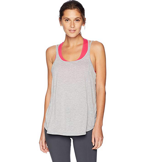 Calvin Klein Performance Women's Racerback Split-Hem Tank Top, Optic ...