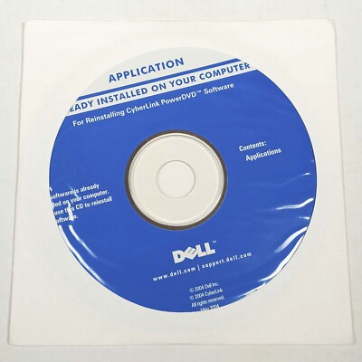 Dell Inspiron 5160 CyberLink PowerDVD Reinstallation CD 0G4874 Rev. A00 ...