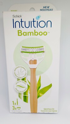 1 Schick Intuition Bamboo Hybrid Razor & 3 Cartridges | eBay
