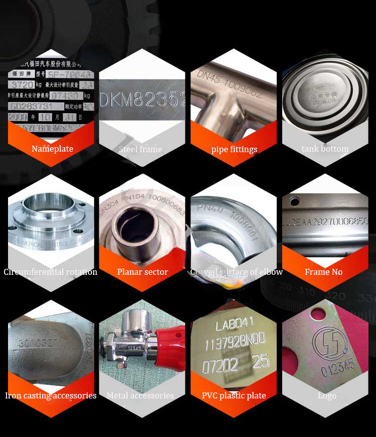 200*130 Metal Signage Nameplate Marking Machine pneumatic Lettering ...