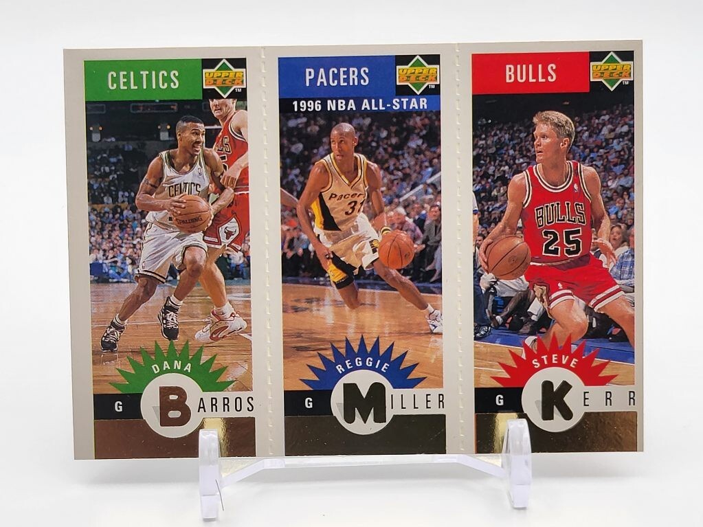 Dana Barros Reggie Miller Steve Kerr 1996 Upper Deck Gold Card M102 ...