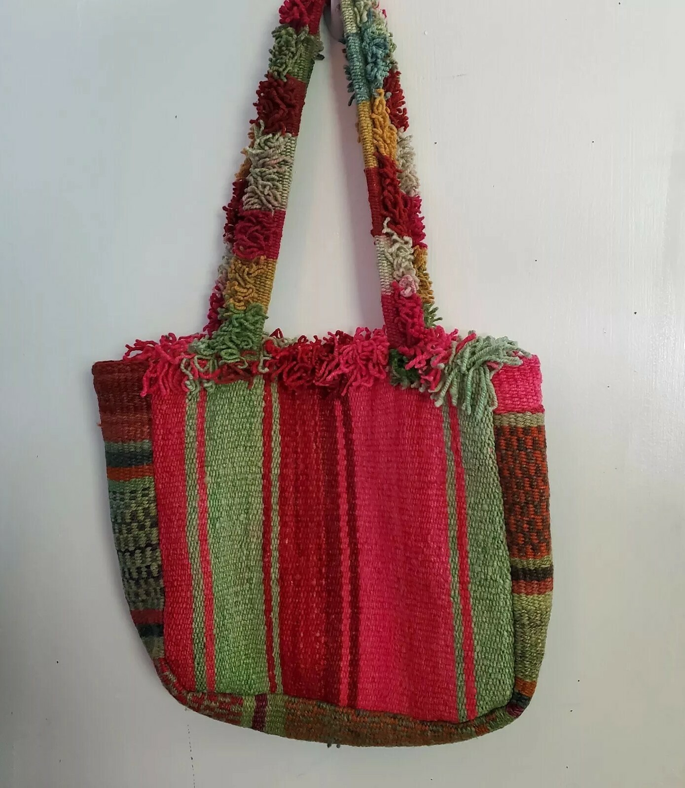 INKA Traditions BOHO Vibrant Handwoven Woven Striped Multi-Color Floral ...