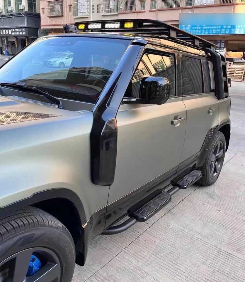 Black Running Board Fits For LR Defender OCTA 110 2025 2026 Side Step ...