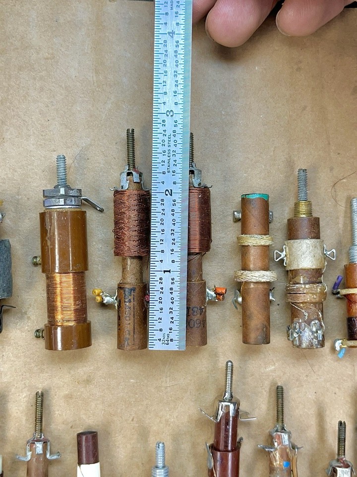 LOT OF 48 ADJUSTABLE VARIABLE INDUCTOR RF CHOKE RADIO ANTENNA FERRITE ...