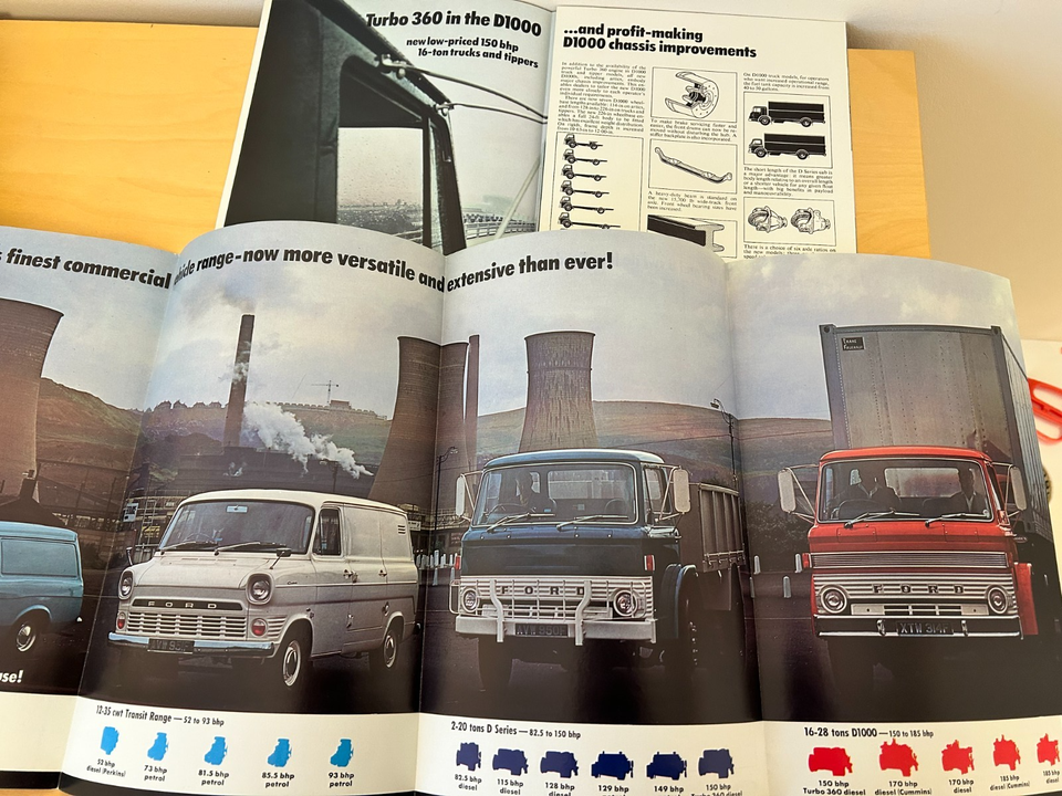 FORD TRUCKS BROCHURE - FORD D SERIES POWERHOUSE ENGINES - 1969 ? | eBay UK