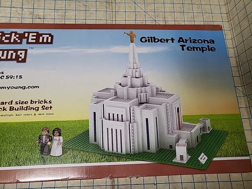 NIB Brick’Em Young LDS Gilbert Arizona Az Temple 1445 Pieces New Sealed ...