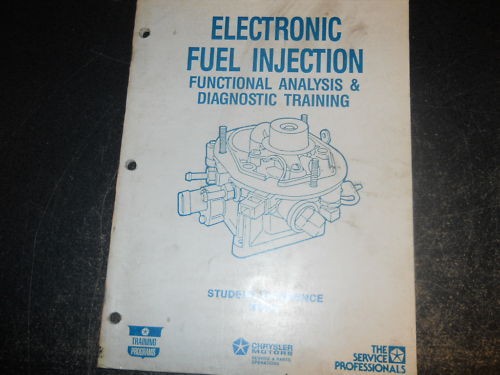 1966 85 84 CHRYSLER ELECTRONIC FUEL INJECTION BOOK | eBay