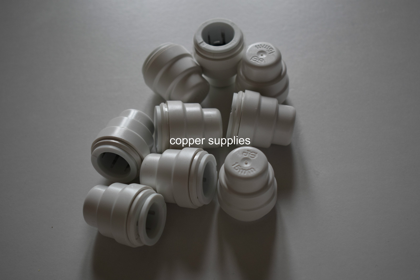 Speedfit 15mm Pushfit Copper or Plastic Stopend Cap PSE4615W Stop End ...