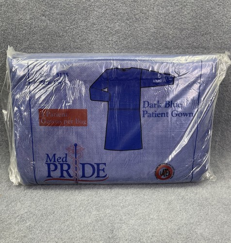 Medpride Latex Free Dark Blue Medical Patient Gowns 5 per Unit ...