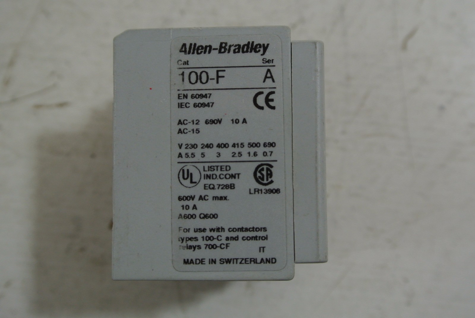 Allen-Bradley front mount auxiliary contacts Cat: 100-FA31 | eBay