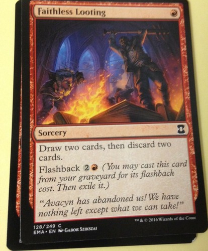 2 x Faithless Looting 128/249 - Eternal Masters (EMA) -. MTG Magic Card ...