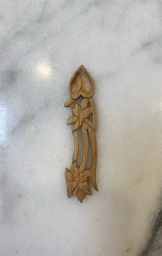 Vintage Handcarved Wooden Welsh Lovespoon With Daffodils And Heart ...