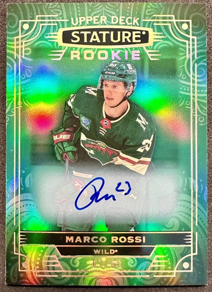 2022-23 Upper Deck Stature - Rookies Green Autographs #128 Marco Rossi ...