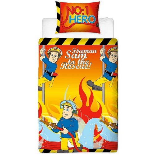 Fireman Sam Flames Single Quilt Cover Set - Kids Bedroom Decor ...