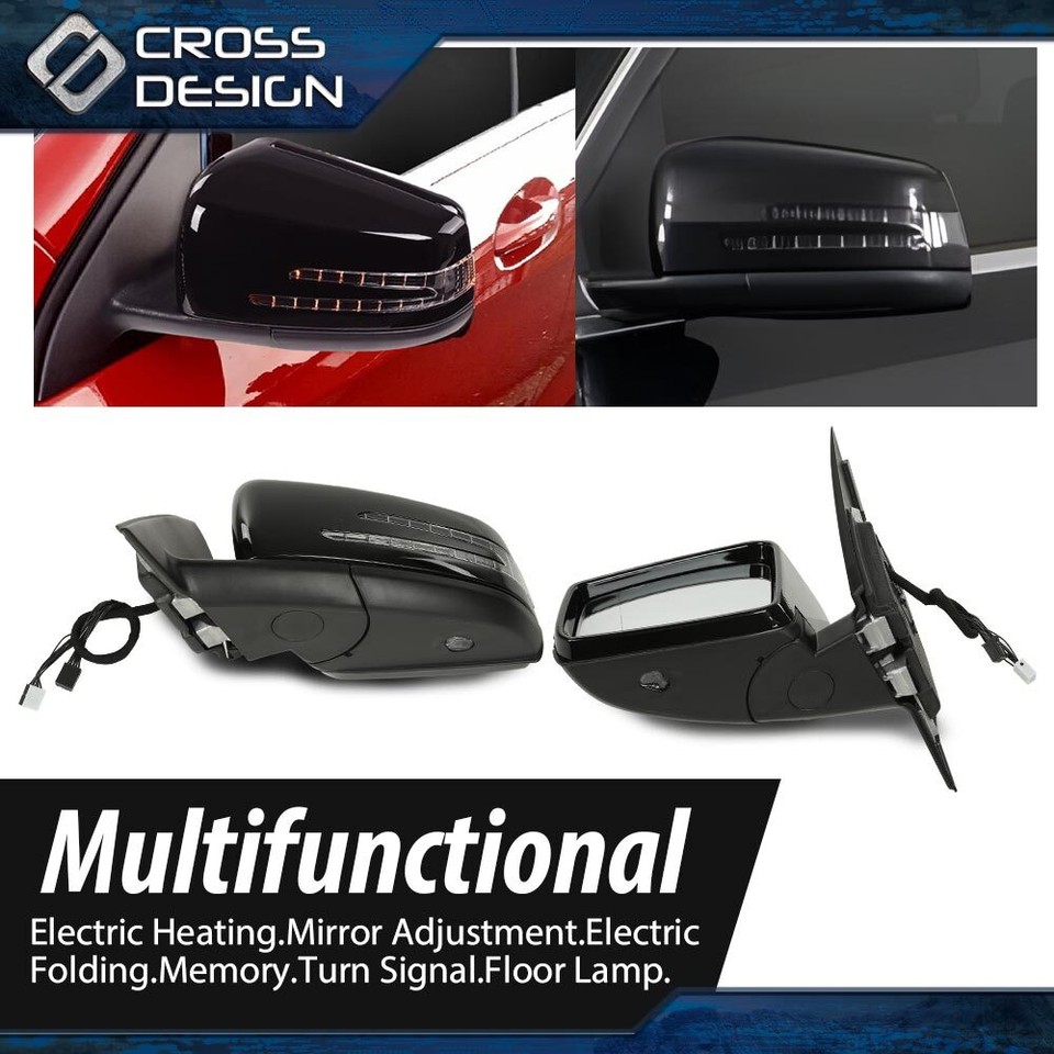 Pair Rear View Mirror Side Fit For Mercedes C300 Benz C-Class W204 C200 ...