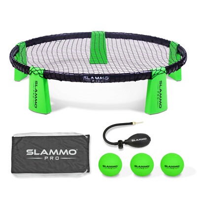 GoSports SLAMMO PRO Net Ball Game Set - PRO Set with 3 PRO Balls, Pump ...
