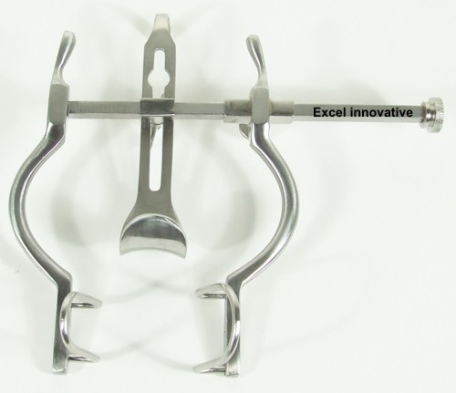Baby Balfour Retractor 4" Spread with Fenestrated Side Blades Solid ...