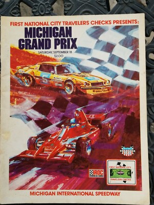 RARE 1976 MICHIGAN GRAND PRIX OFFICIAL PROGRAM SEPTEMBER 18 | eBay