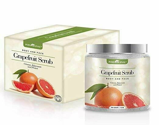 Grapefruit Scrub for Face & Body--Deep Cleansing Exfoliate Acne by Pure ...