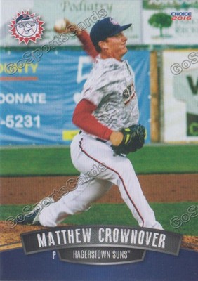2016 Hagerstown Suns Matt Crownover RC Rookie Nationals Minor | eBay