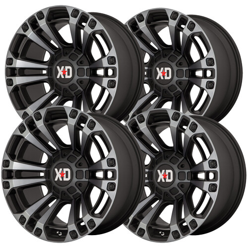 (4) XD Series XD851 Monster 3 20x9 8x6.5" +0mm Black/Tint Wheels Rims ...