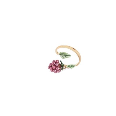 Bill Skinner Cute Gold Plated Blackberry & Mouse Purple Pearl Rings | eBay