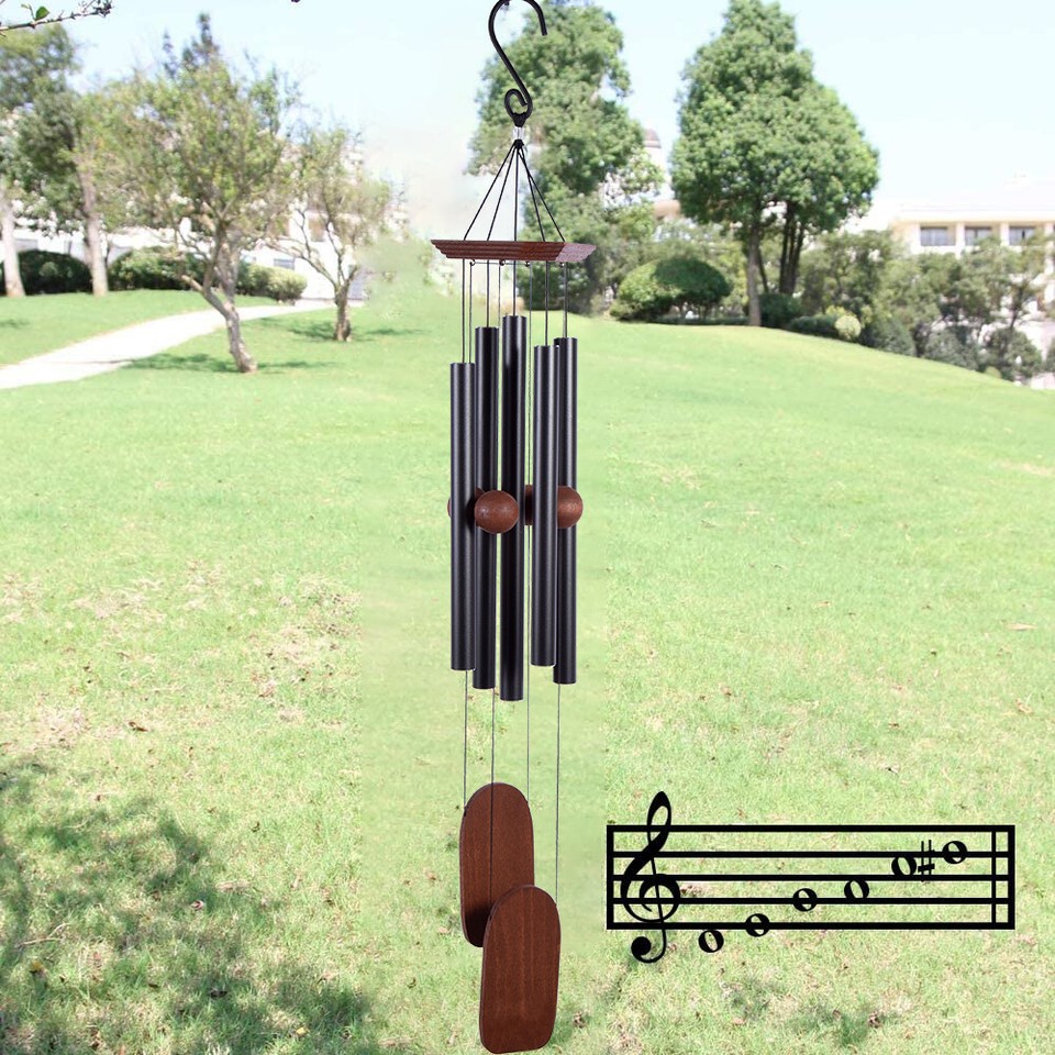 LARGE Metal Tube Windchimes Deep Tone Resonant Bass Sound CHURCH Bell ...