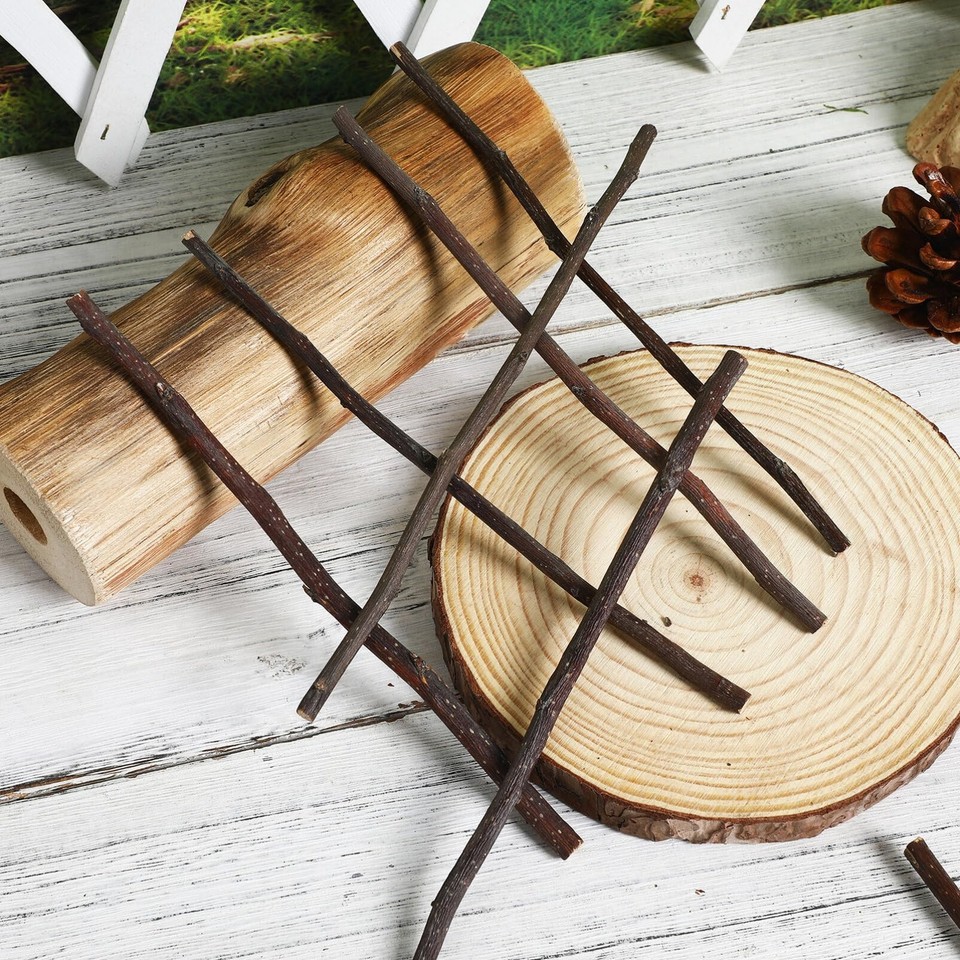 Craft Sticks, 50Pcs Wood Sticks Twigs for Crafts Wood Craft Sticks Log ...