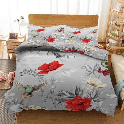 A Bird Green Wings 3D Printing Duvet Quilt Doona Covers Pillow Case ...