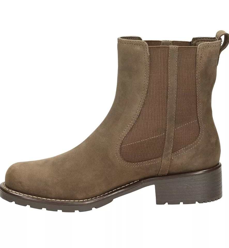 Clarks Ladies Chelsea Boots ORINOCO CLUB Brown Snuff Black Leather UK 4 ...
