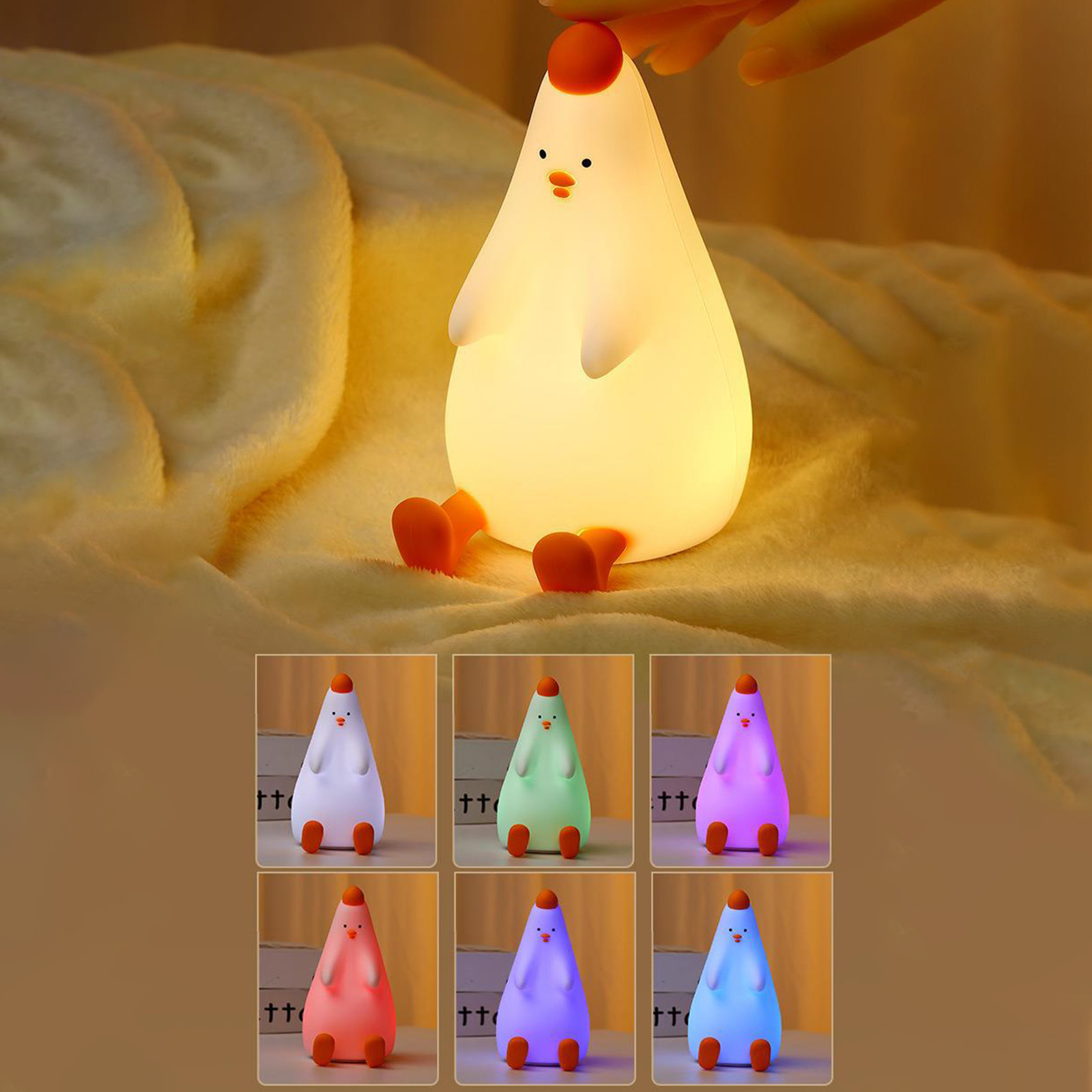 Led Bedside Lamp Wide Application Decorative Cartoon Animal Chick Style ...