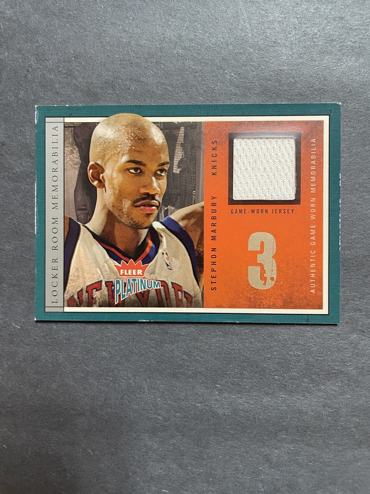 Stephon Marbury Card 2003-04 Fleer Platinum Locker Room Memorabilia # ...